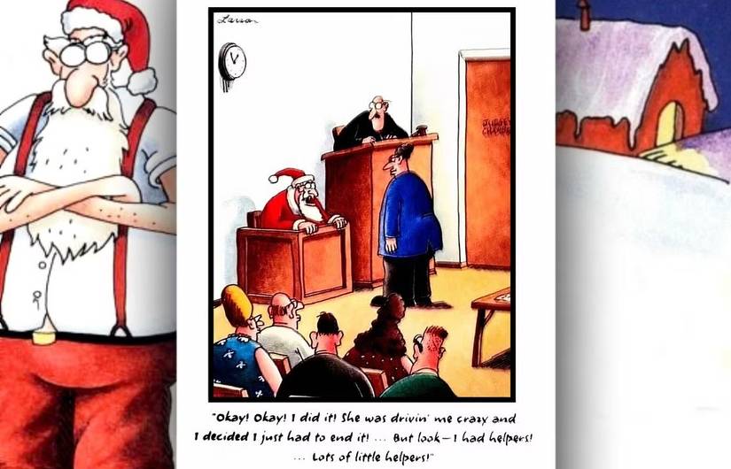 10 Funniest Far Side Comics Starring Santa Claus