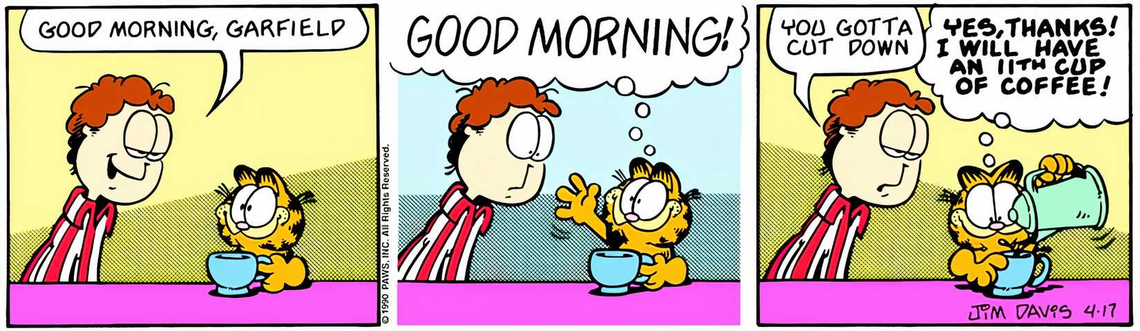 10 Hilarious Garfield Strips About Drinking Coffee (That the Caffeine ...