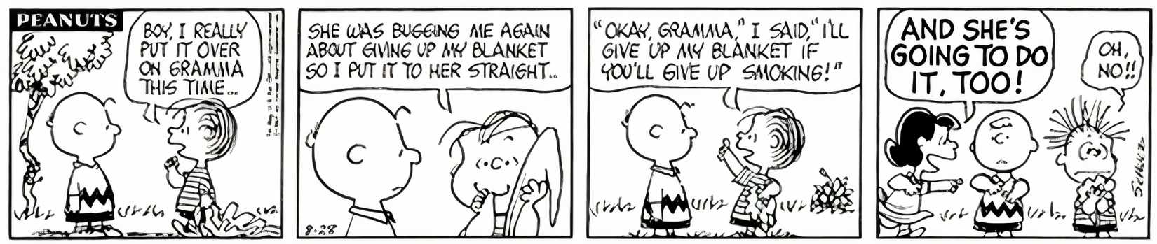 10 Hilarious Peanuts Comics About Linus' Blanket-Hating Grandmother ...