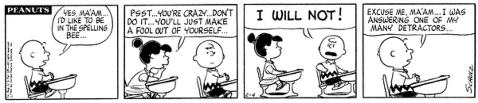 Peanuts: A Complete Rundown of Charlie Brown's Spelling Bee Snafu