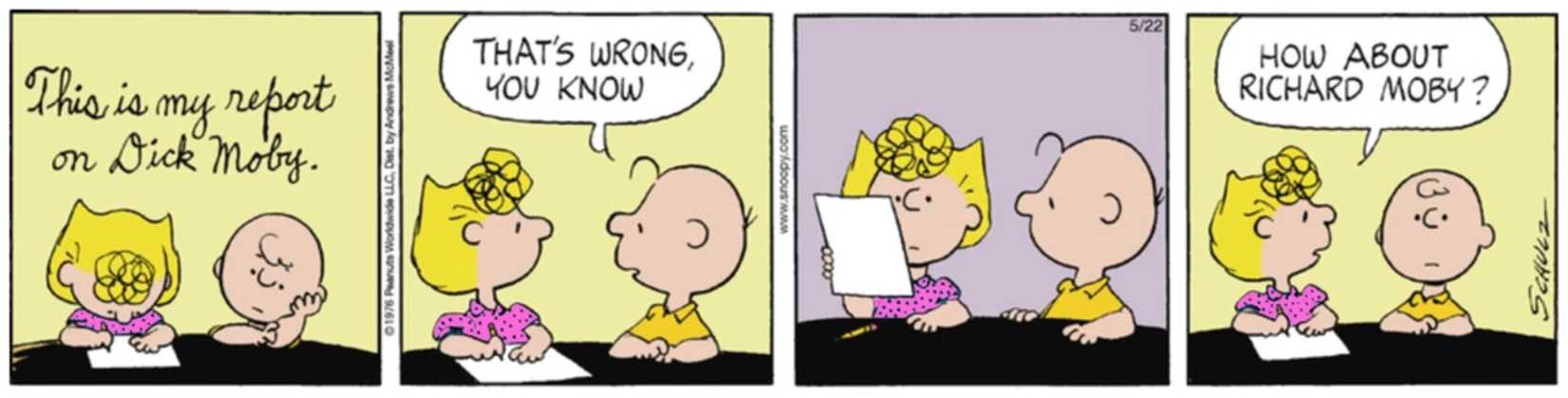 peanuts comic math problem