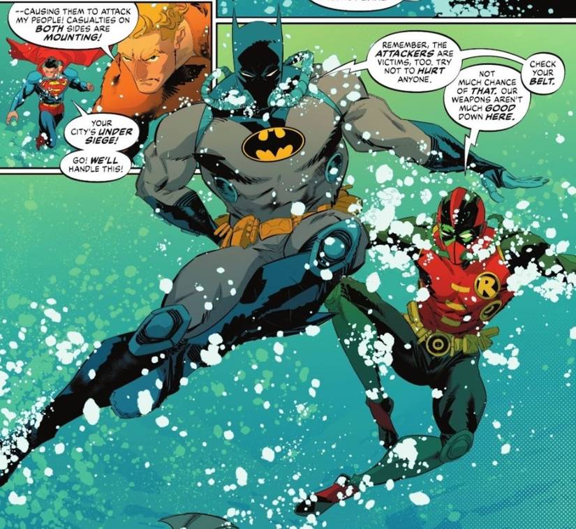 Batman Unlocks a New Costume With Robin, Giving the Duo New Hydro Suits
