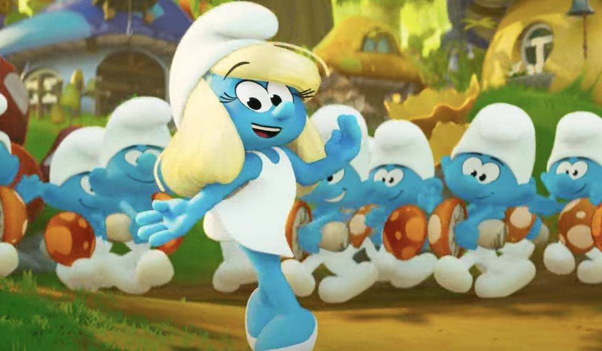 Smurfer 2 Irriterende Og Smurfette Blå