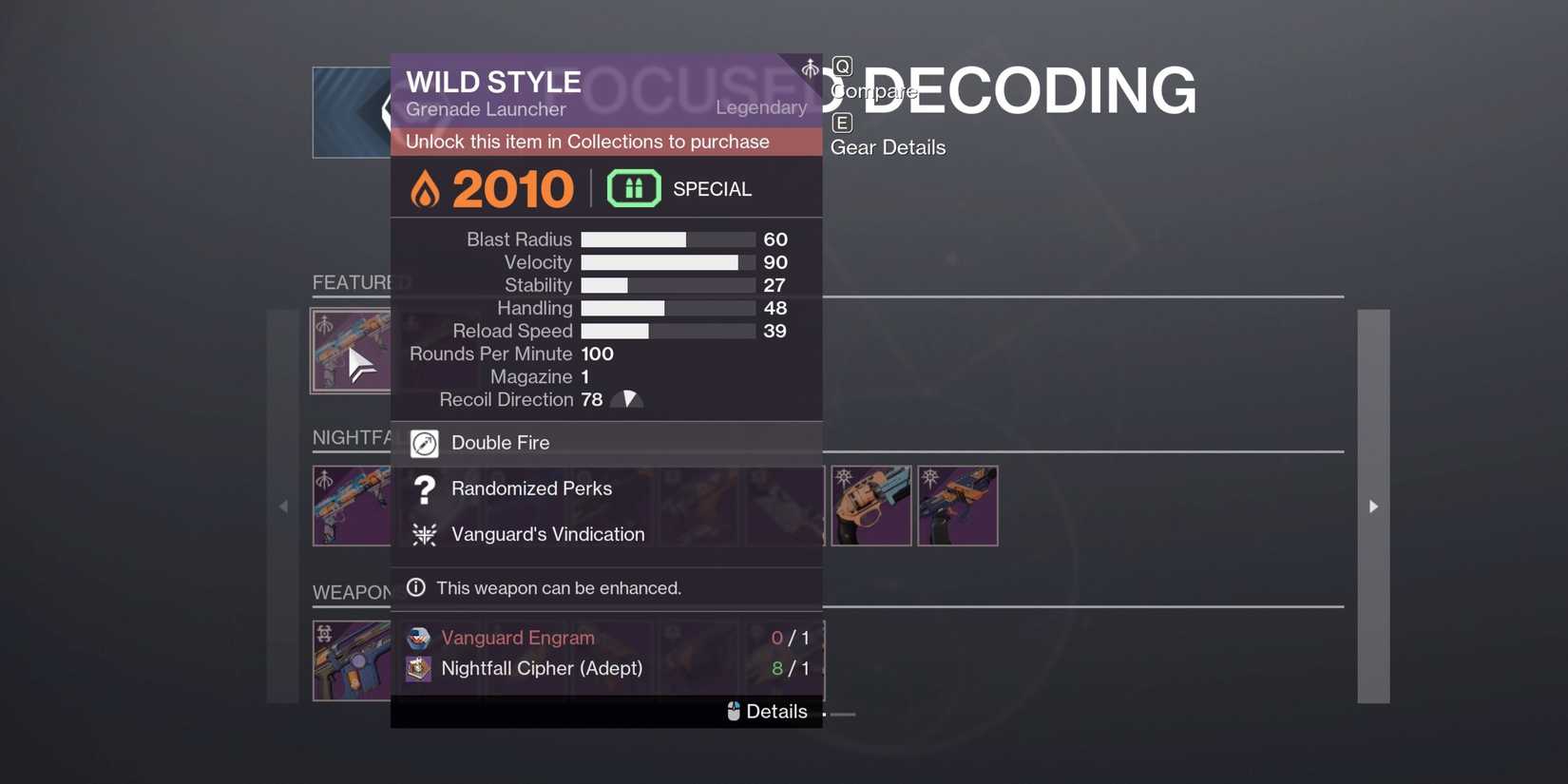 Destiny 2: Episode Heresy Nightfall Weapon Rotation