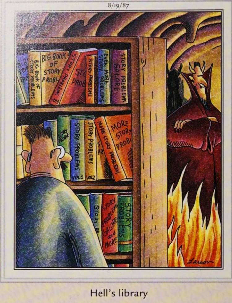 Far Side Hell Cartoon Reading Problems
