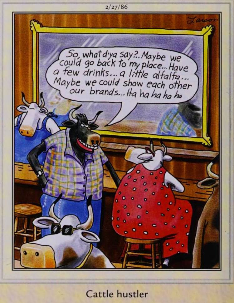 10 Hilarious Far Side Comics Where Cows Act Like Humans