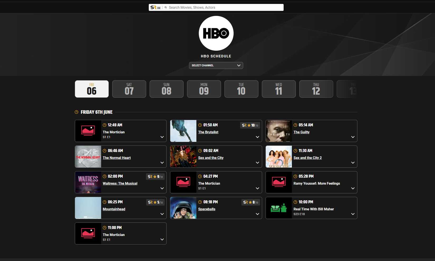 ScreenRant's New Network TV Schedule Boasts Over 250 Channels & Guides