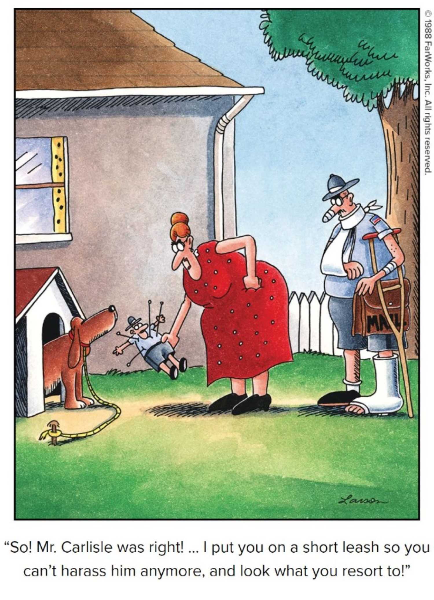 10 Funniest Far Side Comics That Take the Dog Vs. Mail Carrier Rivalry ...