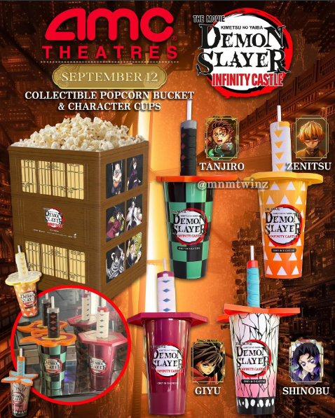 AMC Unveils Exclusive Demon Slayer: Infinity Castle Popcorn Buckets