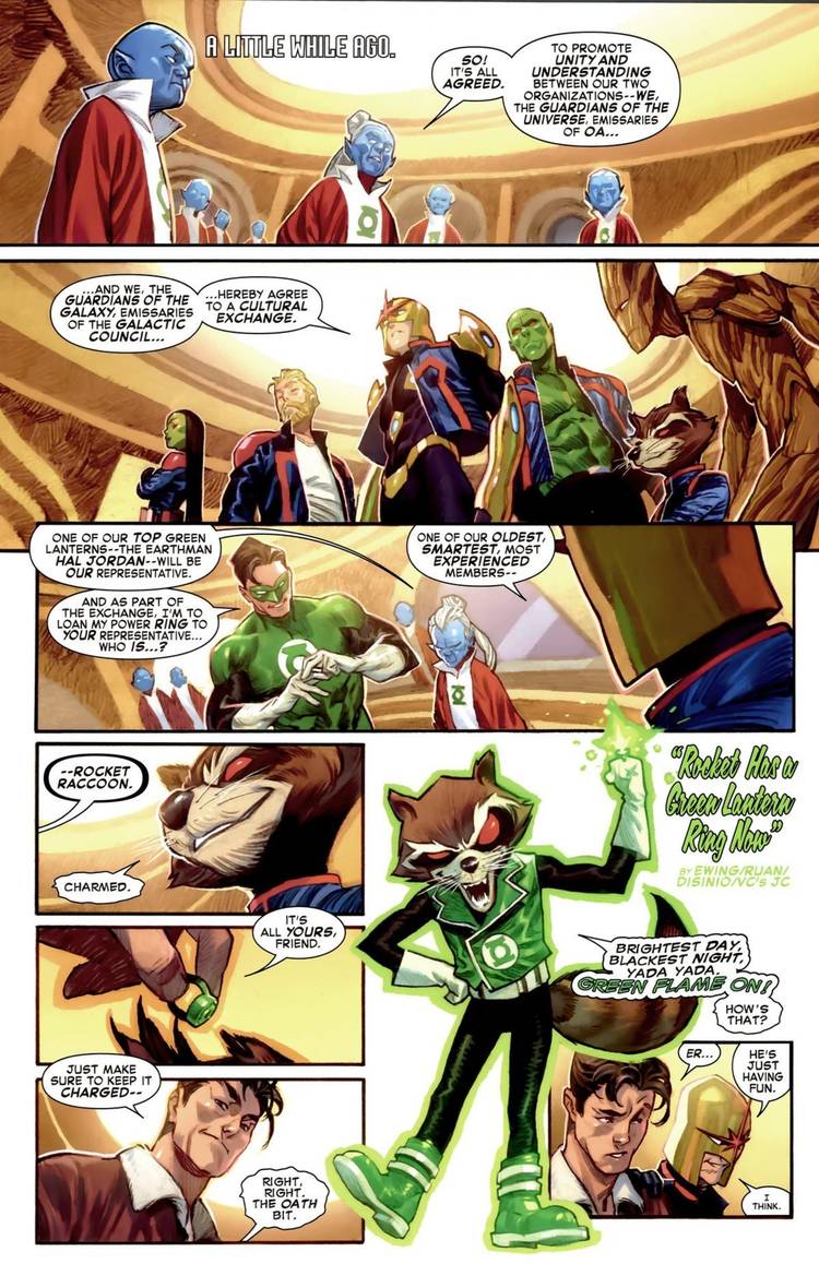 Rocket Raccoon Is DC's New Green Lantern