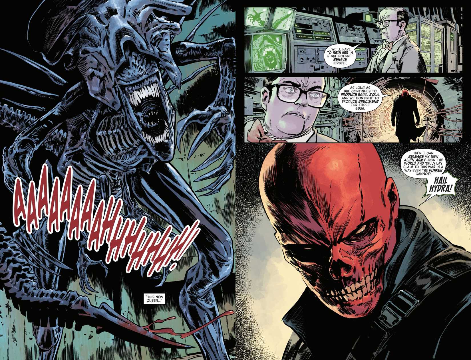 Hydra Controls Xenomorph Queen in Alien vs Captain America Crossover