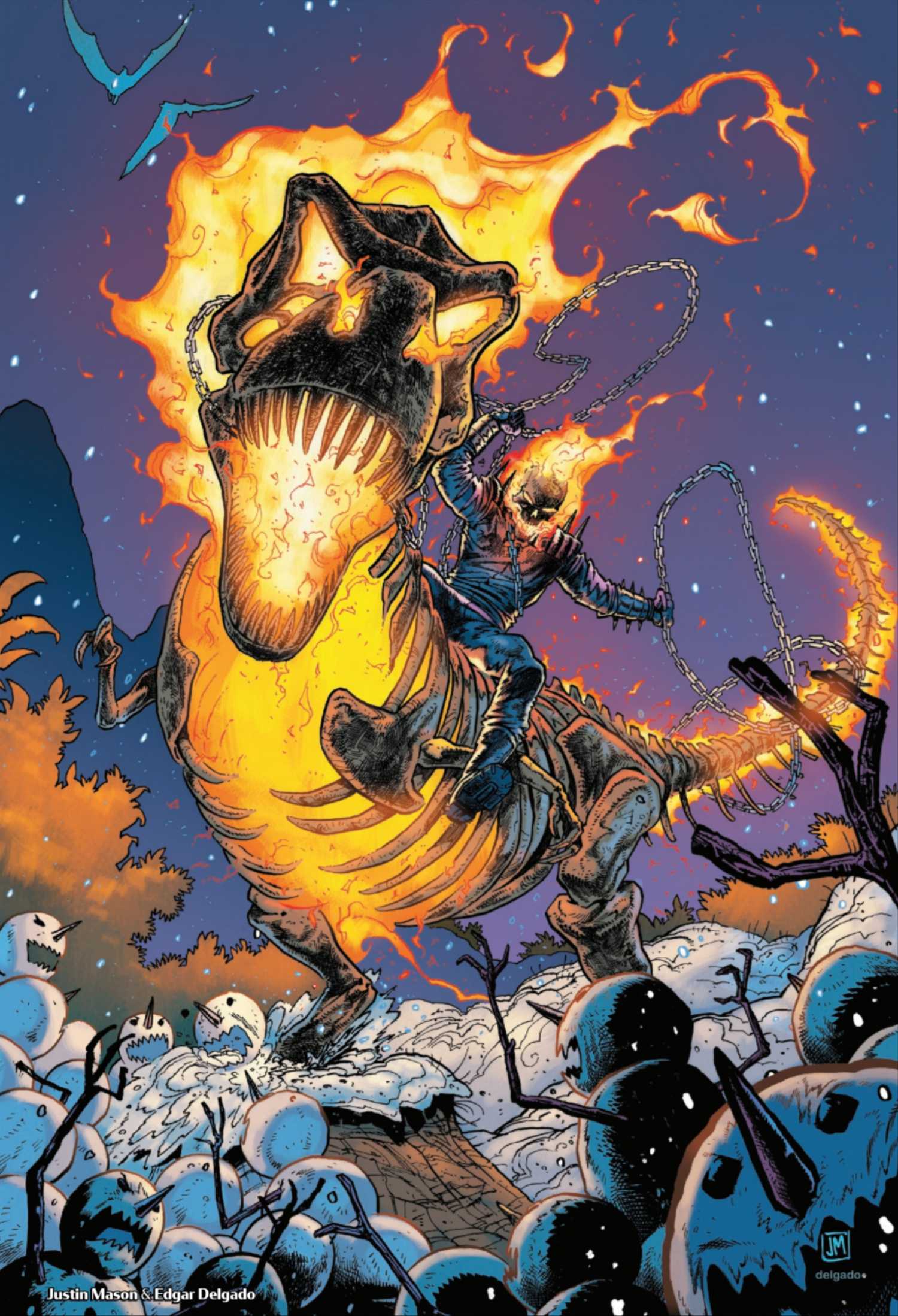 Ghost Rider Rides T-Rex in New Marvel Comic