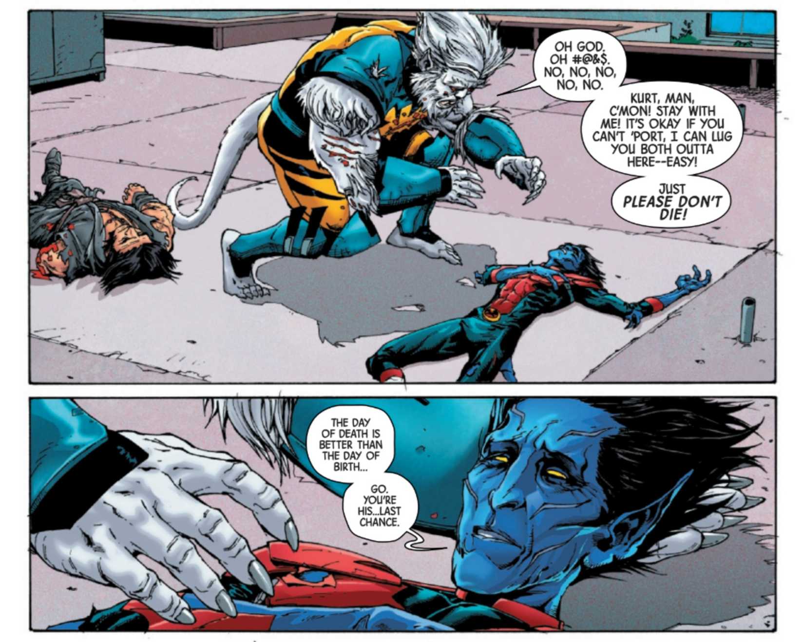 Nightcrawler's Last Words Revealed by X-Men Death