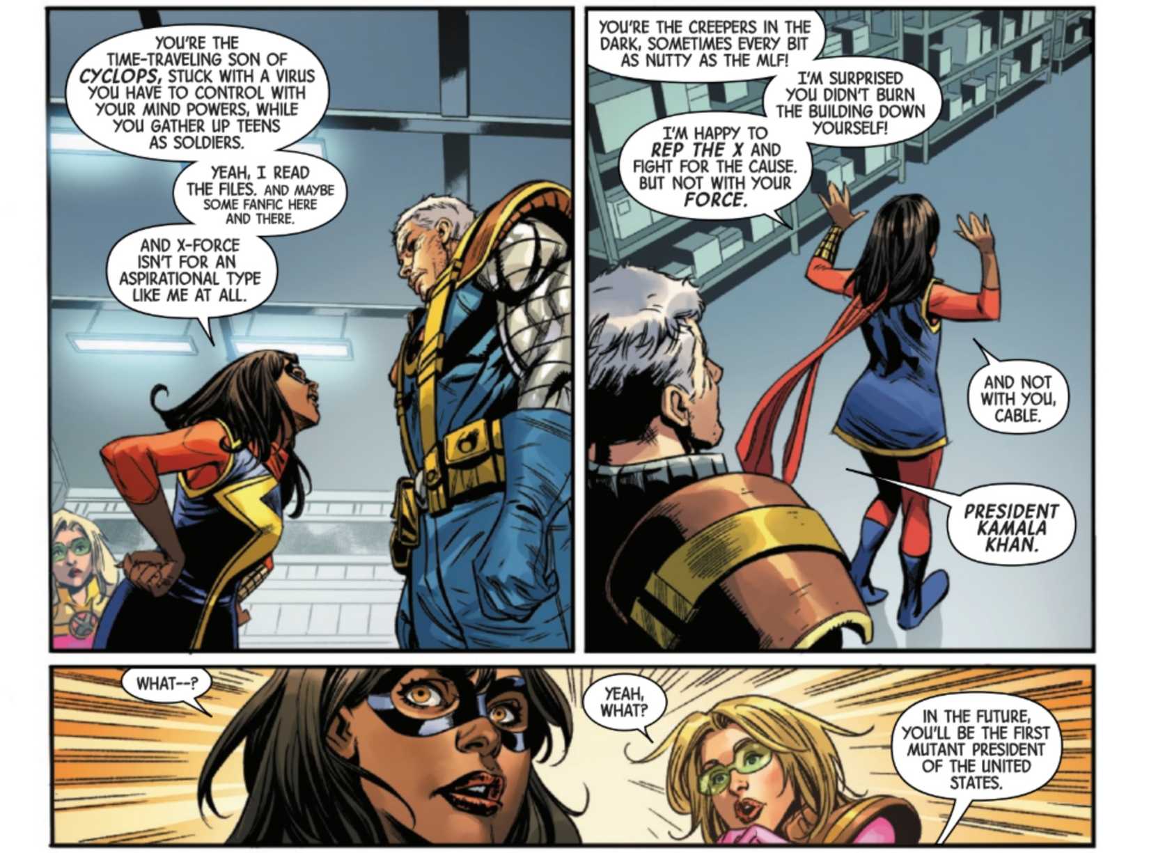 Ms. Marvel To Become First Mutant President in Marvel Lore
