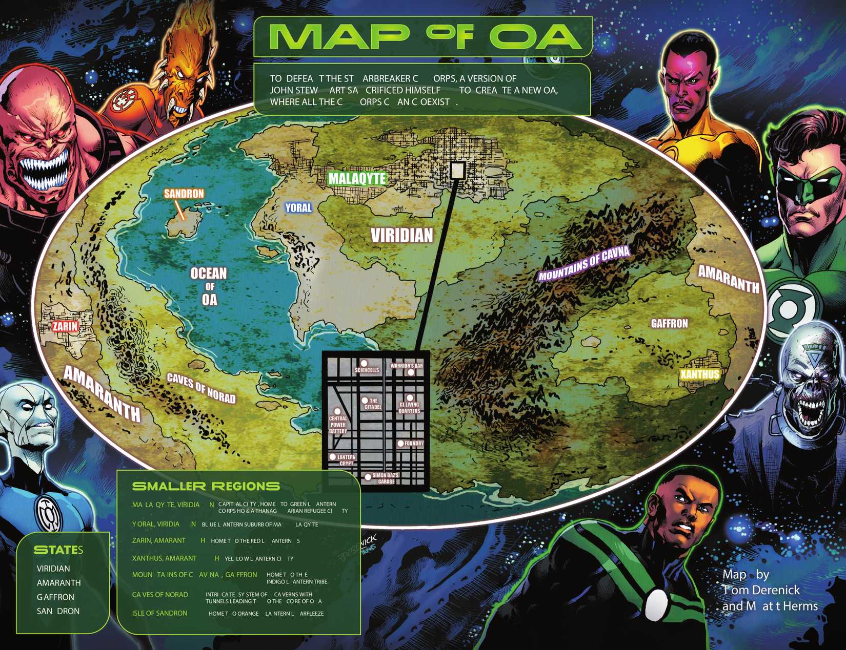 New Green Lantern Map Permanently Changes 86 Years of DC Lore