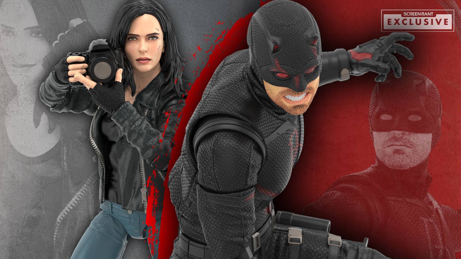 Daredevil: Born Again Marvel Legends Daredevil & Jessica Jones Figures ...