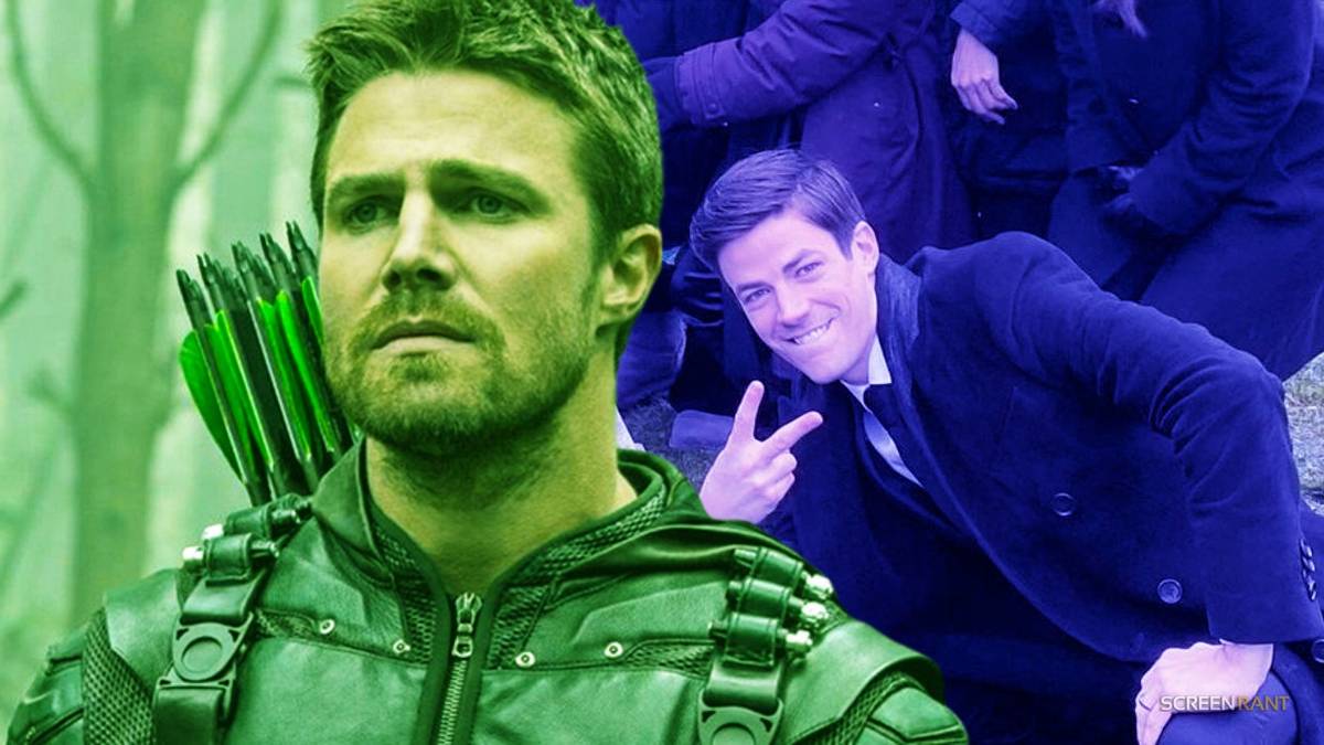 Stephen Amell’s Reaction To Grant Gustin Next To Oliver Queen’s Grave ...