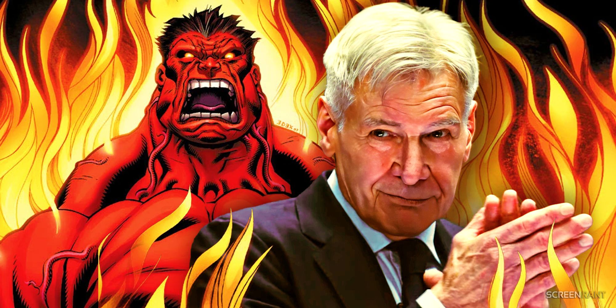 Harrison Ford's Red Hulk Transformation Revealed In New Captain America ...