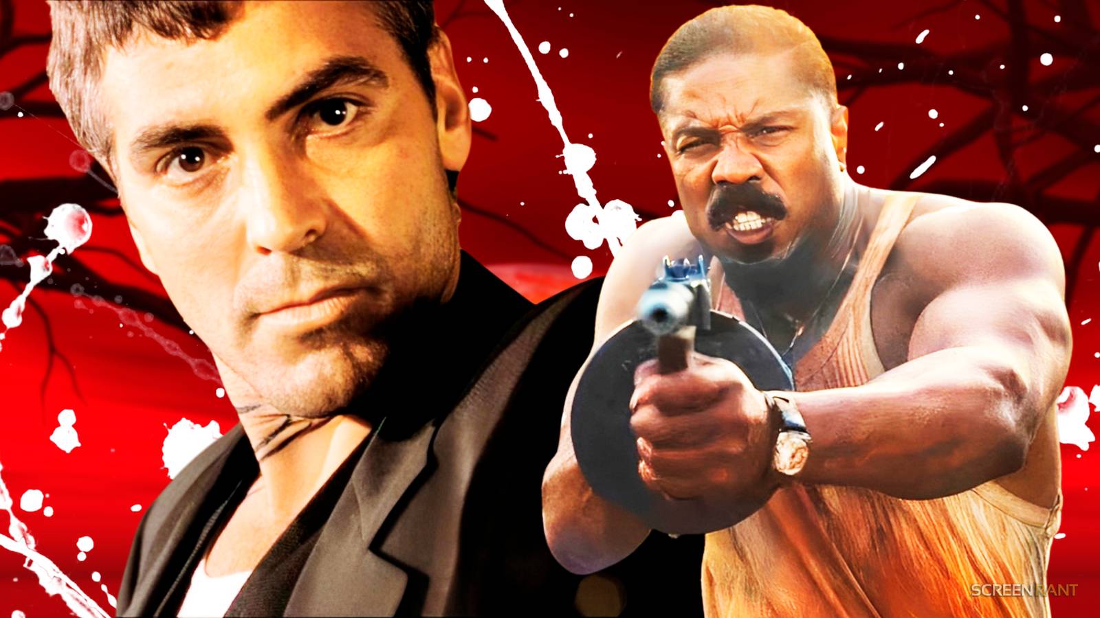 Michael B Jordan with a Tommy Gun from Sinners with George Clooney in ...